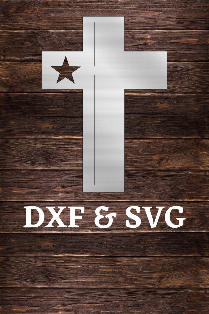 Cross Texas Flag DXF - SVG - Digital Download - Metal Art - Decal - CNC ...