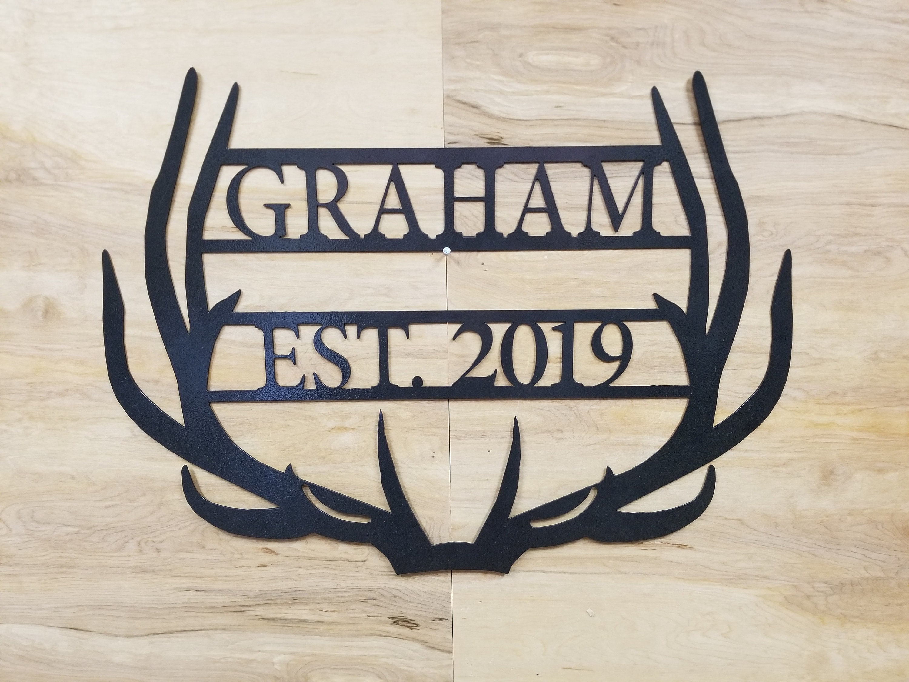 Antler Monogram SVG - DXF - Digital Download - Metal Art - Decal - CNC ...