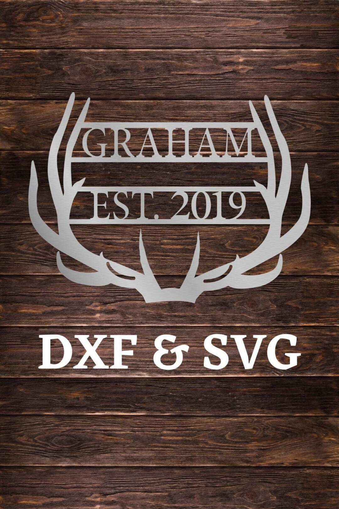 Antler Monogram SVG DXF – Metal Art Cut Files (digital Download) - Etsy