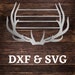 Antler Monogram SVG - DXF - Digital Download - Metal Art - Decal - CNC ...