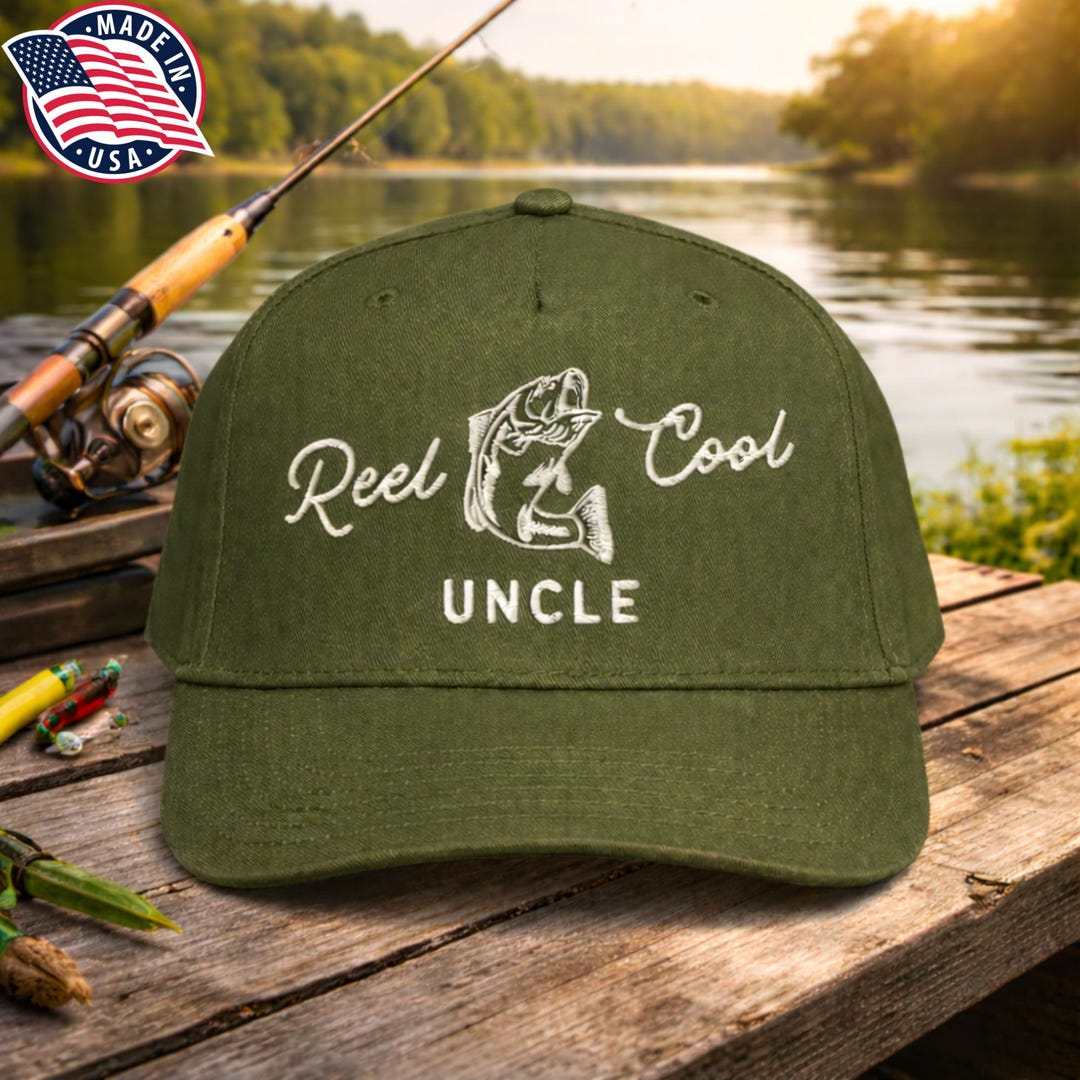 Embroidered Uncle Fishing Hat, New Uncle Gift, Pregnancy Announcement ...