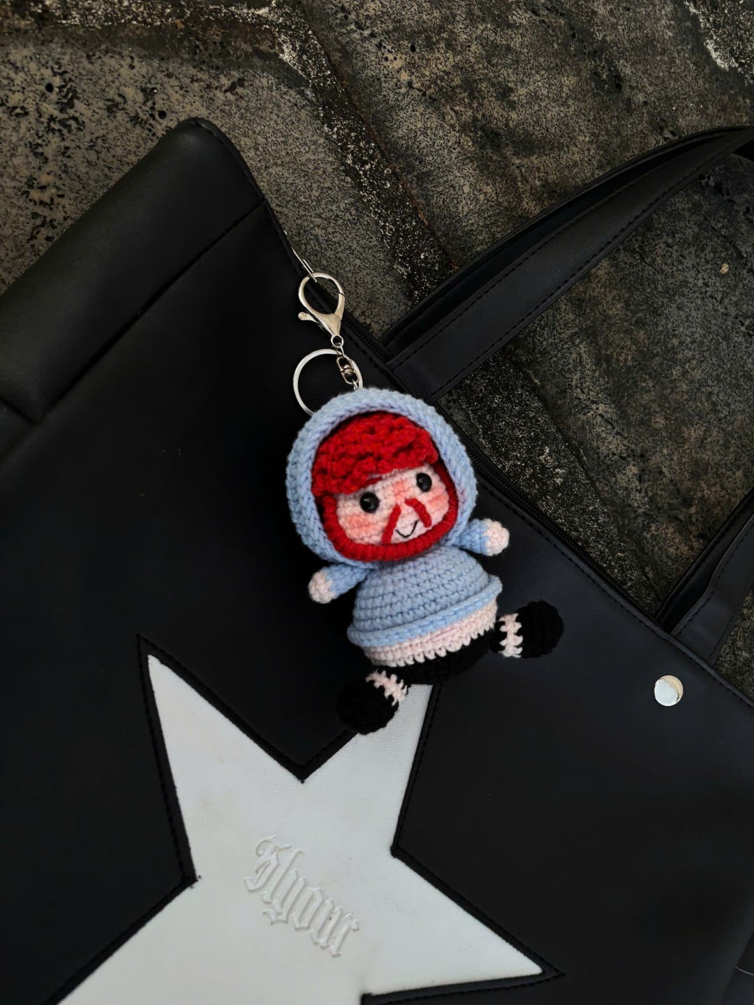 Caseoh Inspired Crochet Keychain – Handmade Streamer Doll, Cute Bag ...