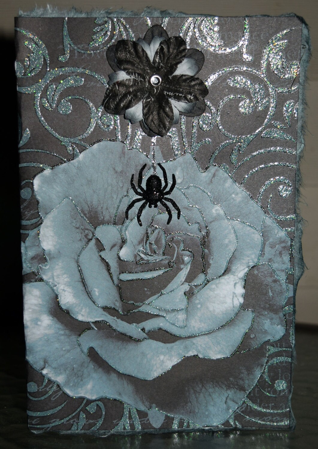 Dark Rose Handmade Love Card - Etsy
