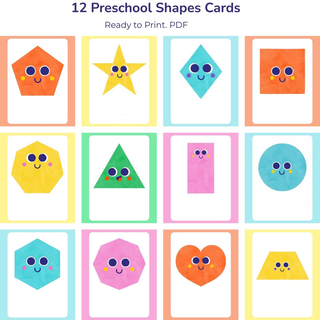 Shapes for Toddlers Printable | Preschool Shapes Learning Worksheets ...