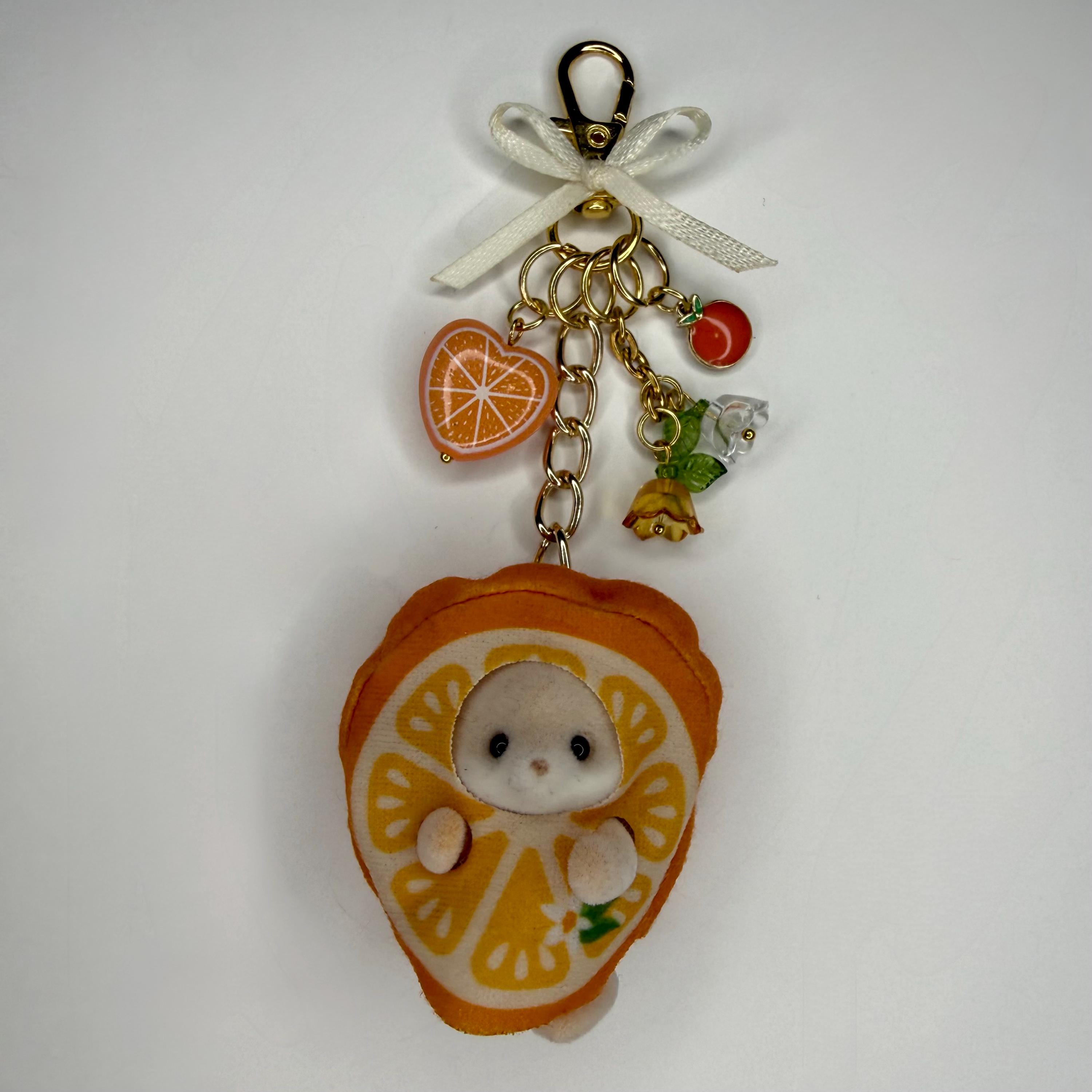 Handmade Calico Critters Fruit Series Bag Charm Keychains - Etsy