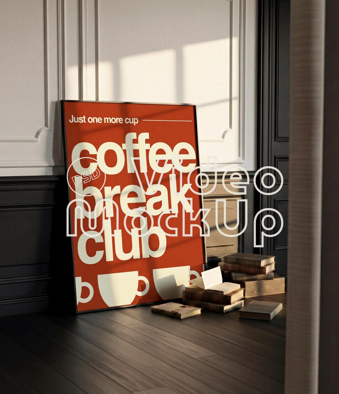 Vertical Frame Template Mockup: Minimalistic Interior Templates ( PSD ...