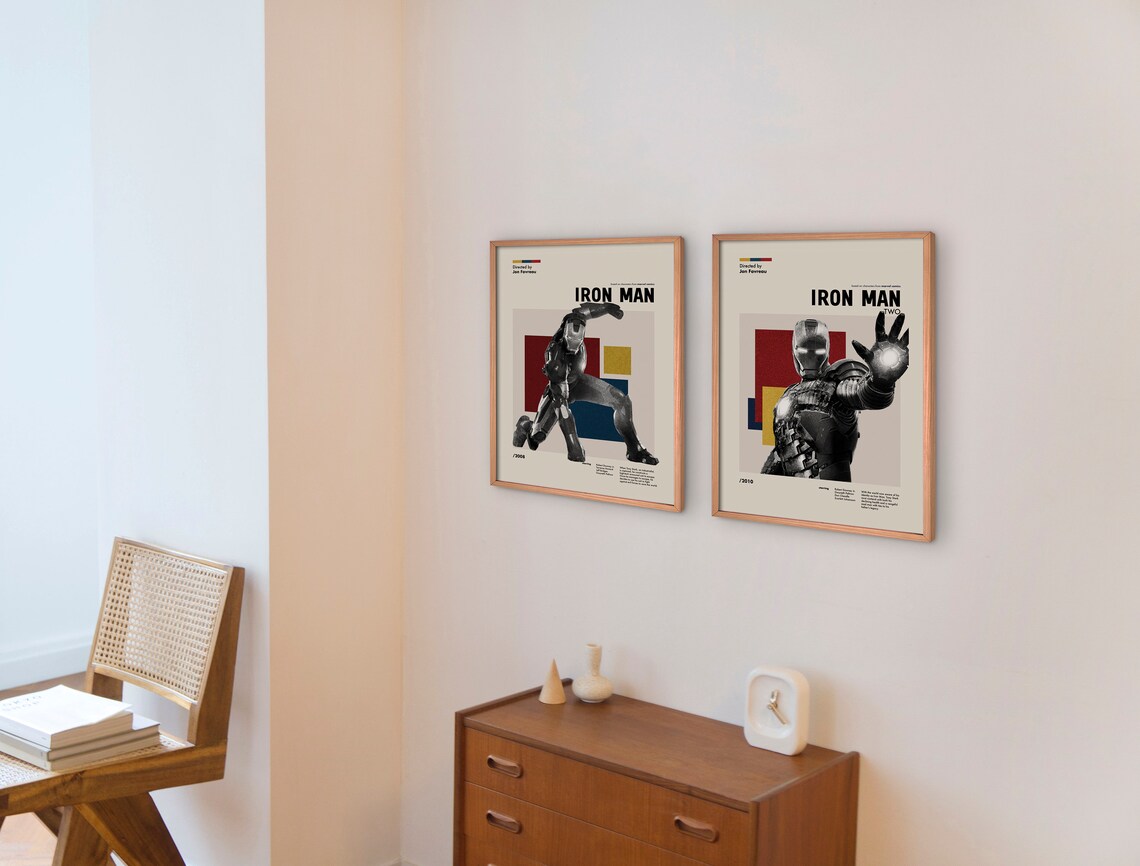 Iron Man Print Midcentury Modern Poster Digital Download - Etsy