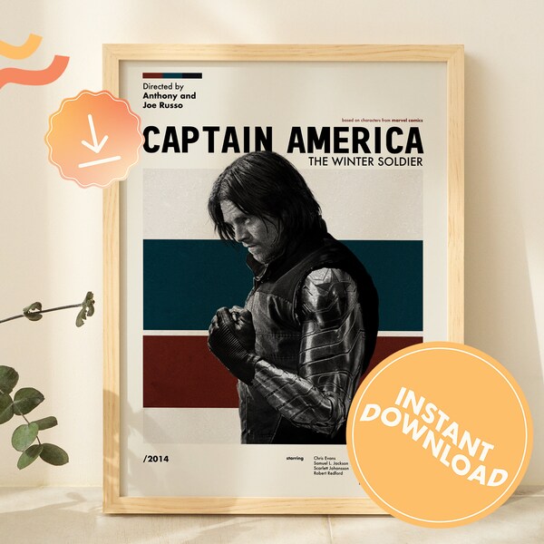 Captain America the Winter Soldier Poster - Etsy