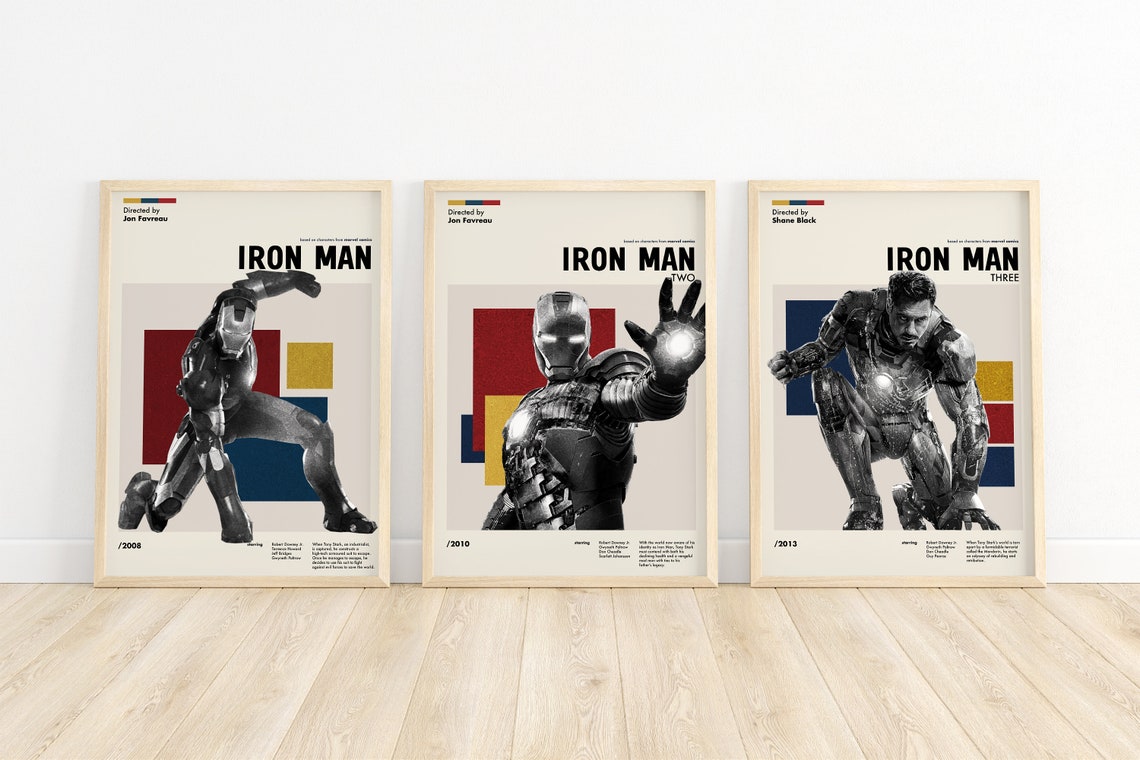 Iron Man Print Midcentury Modern Poster Digital Download - Etsy