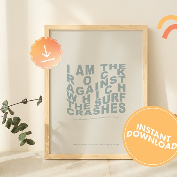 I Am the Rock Against Which the Surf Crashes Print - Etsy