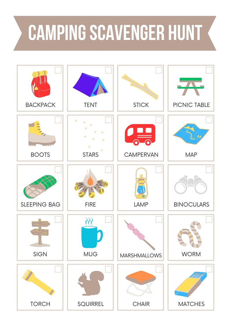 Printable Kids Scavenger Hunt Bundle - Etsy
