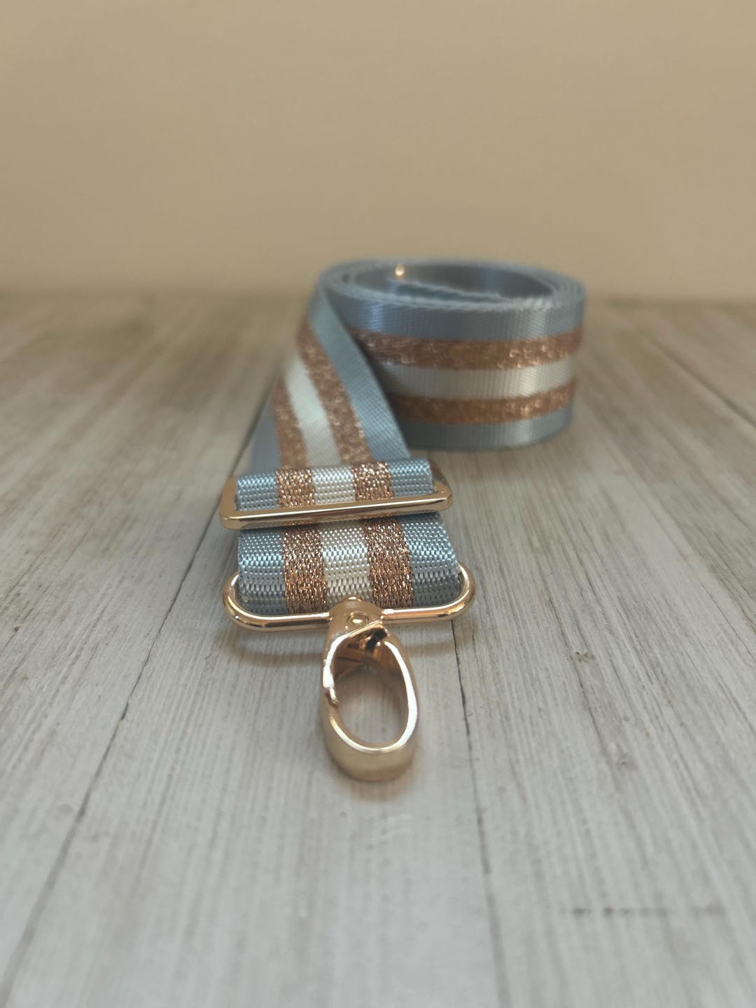Adjustable Replacement Bag Strap 1.5" Wide Blue Glitter Stripe ...