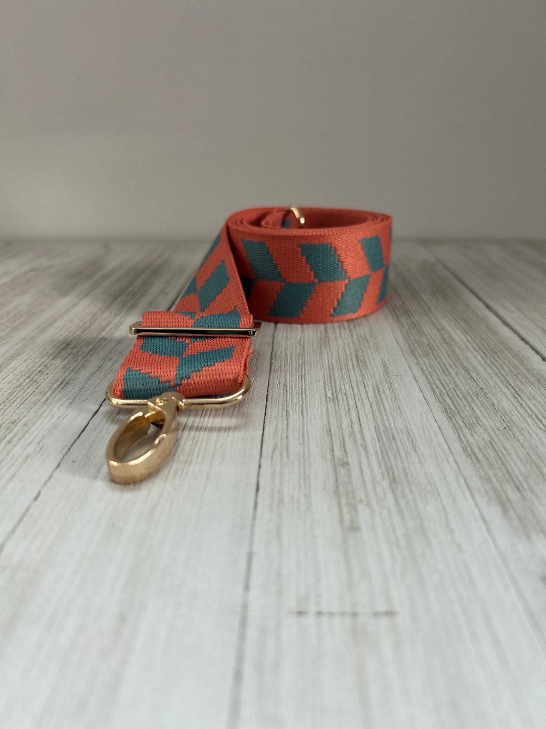 Adjustable Bag Strap, Coral/blue Patterned,1.5 Wide Crossbody Purse ...