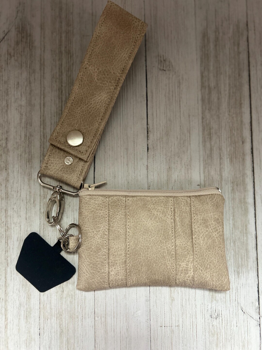 Key Chain Phone Pouch With Snap Handle and Cell Phone Tether Tab Hands ...