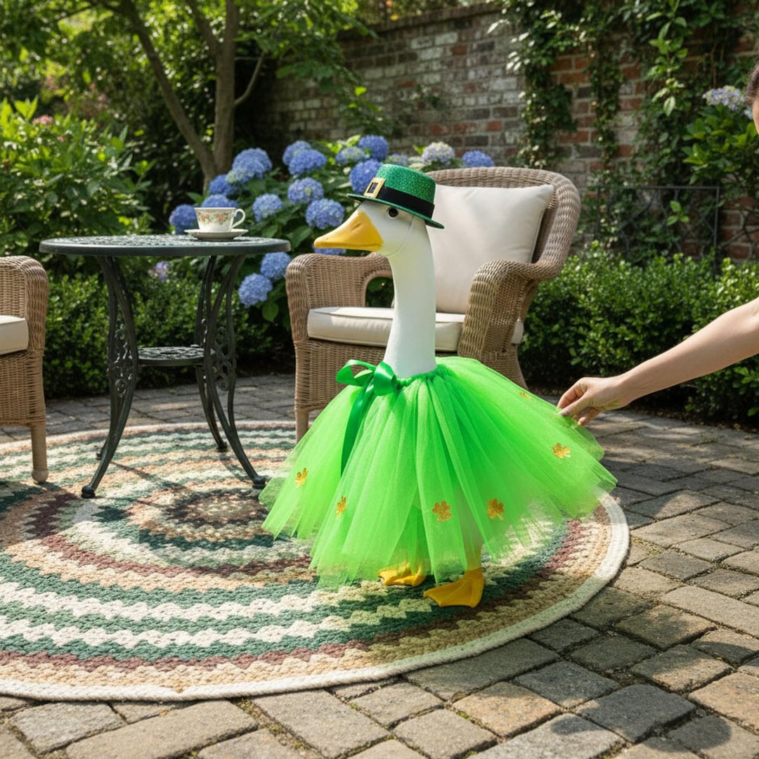 Irish Porch Goose Outfit – Green Tutu St. Patrick’s Day Goose Costume ...