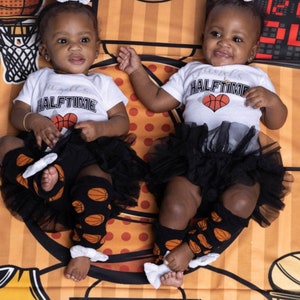 FREE SHIPPING! Personalized Basketball Half Birthday Baby Girl Outfit ...