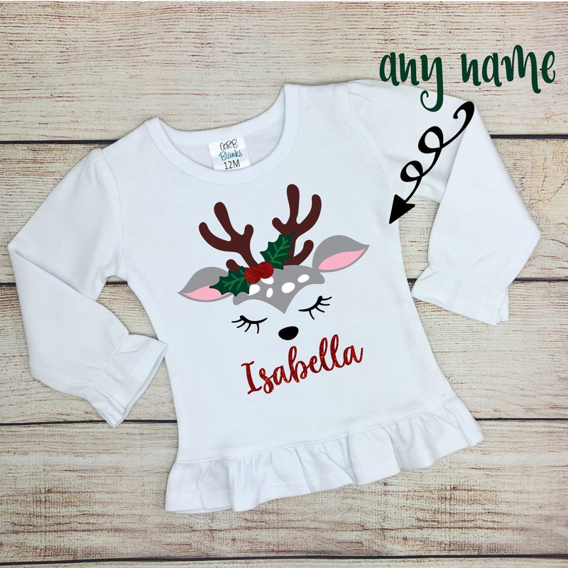 Girls Christmas Tops - Etsy
