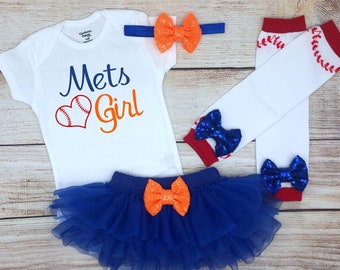 Baby Girl New York Mets Outfit - Etsy