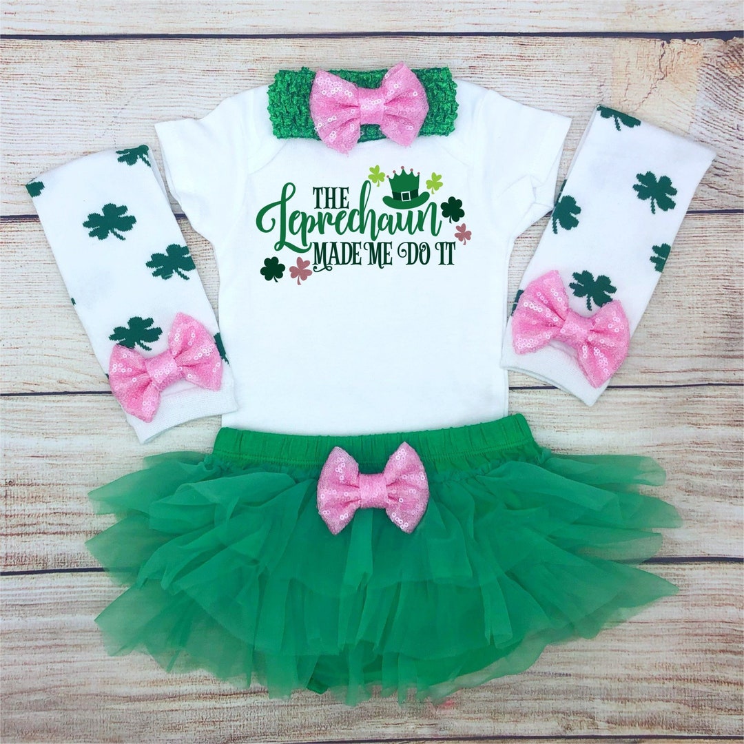 The Leprechaun Made Me Do It St Patrick's Day Baby Girl - Etsy
