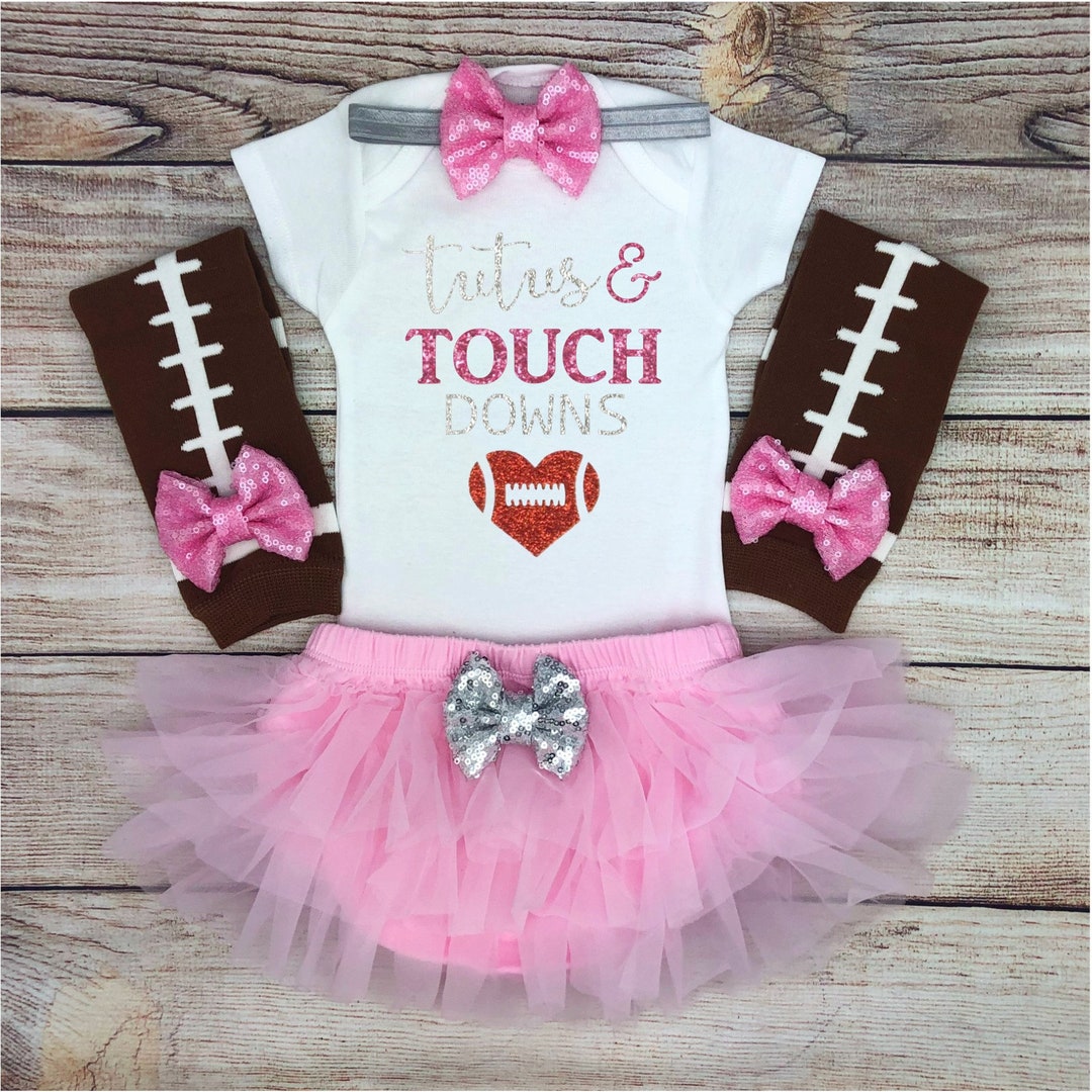 Tutus and Touchdowns Baby Girl Football Outfit, Baby Girl Football ...