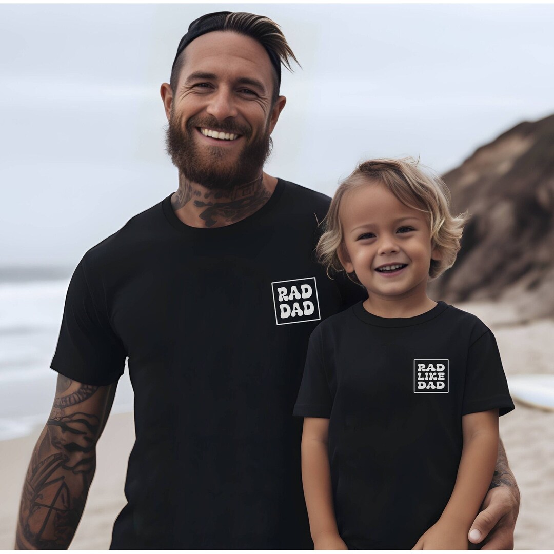 Rad Dad, Rad Like Dad, Matching Daddy and Me Shirts, Dad and Son ...