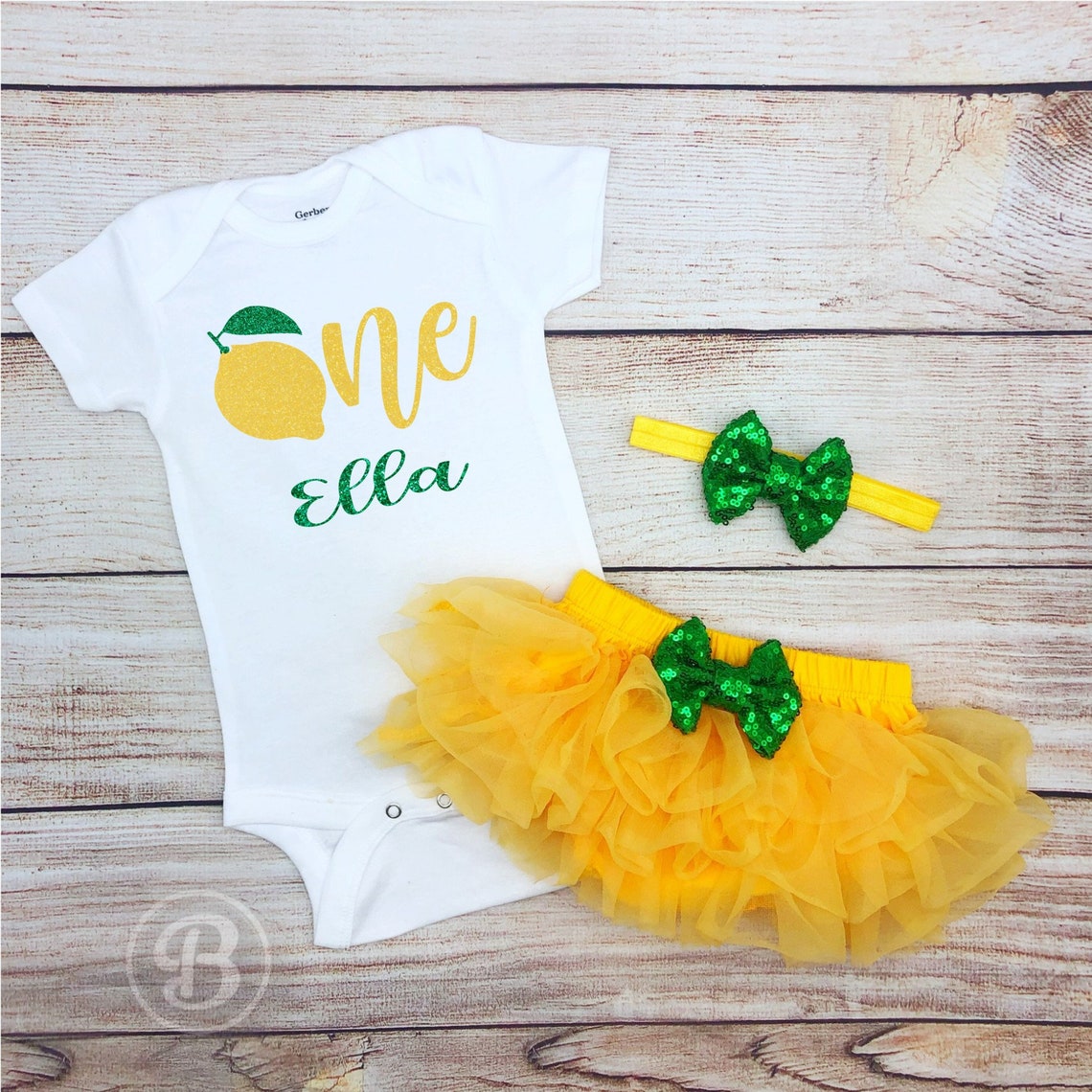 Personalized Lemonade Stand Baby Girl 1st Birthday Outfit - Etsy
