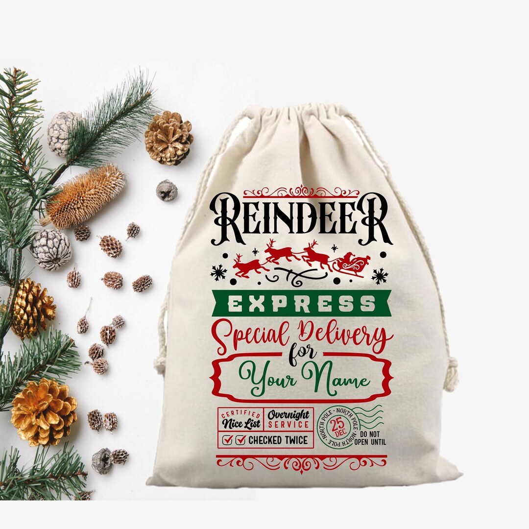 Personalized Jumbo Santa Sack Bags Custom Santa Bags for - Etsy