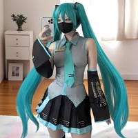 Jester Miku Set - 4 Piece Hatsune Miku Crochet Cosplay - Blue Clown ...