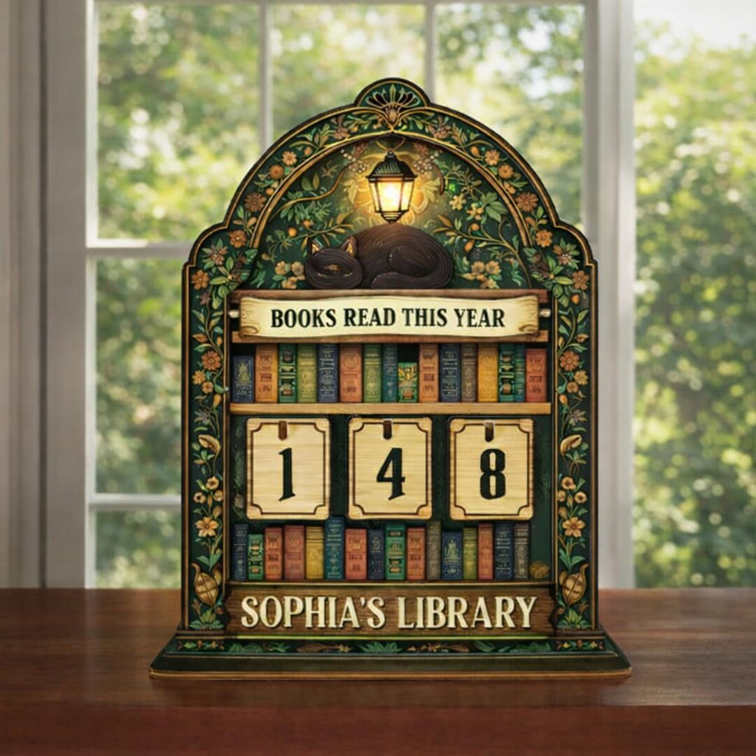 Personalized Books Read This Year Counter | Custom Library Reading ...