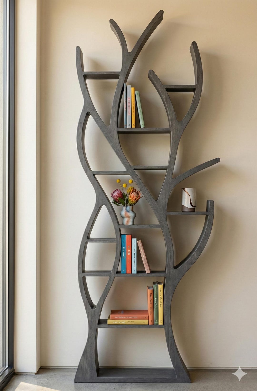 Parametric Wooden Bookshelf | CNC Cut Layered Shelf Design | Modern ...