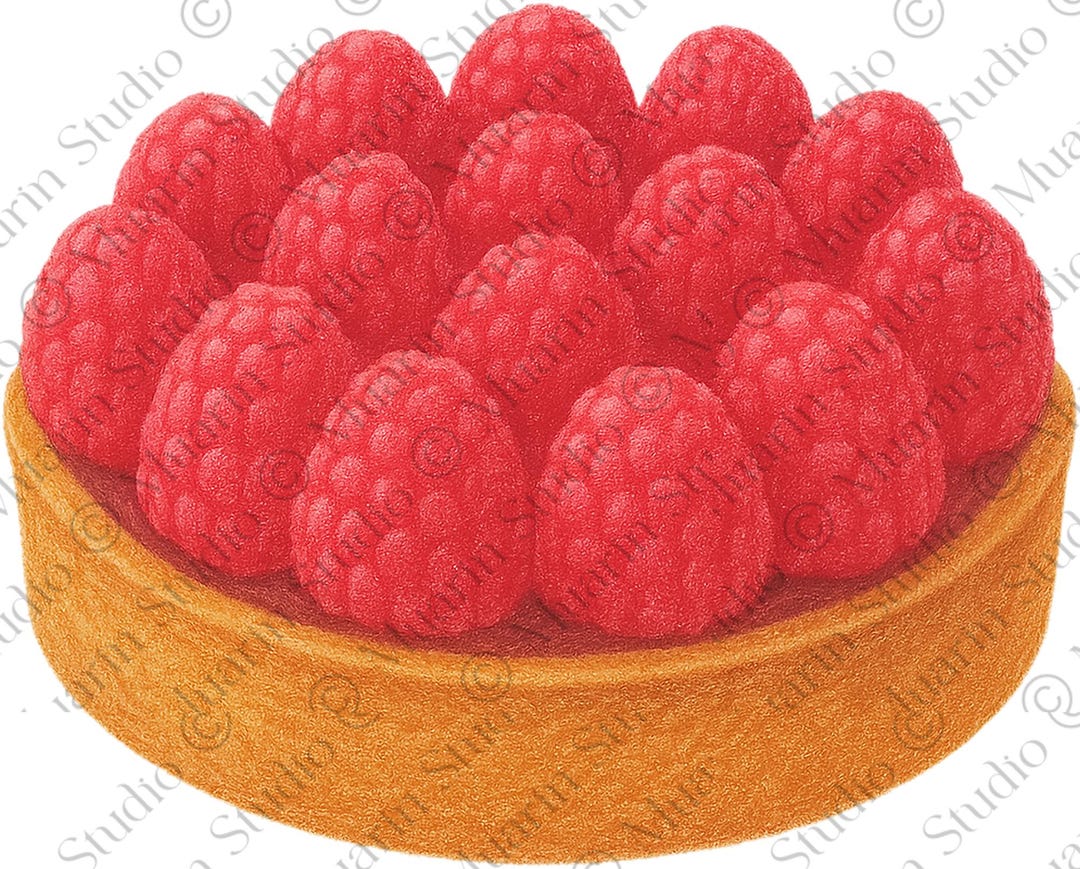 Bakery Dessert Clipart PNG – Tarte Framboise Raspberry Tart, Colored ...