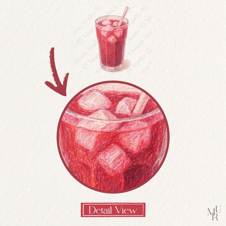 Cafe Drink Clipart PNG – Bissap Hibiscus Juice, Colored Pencil ...