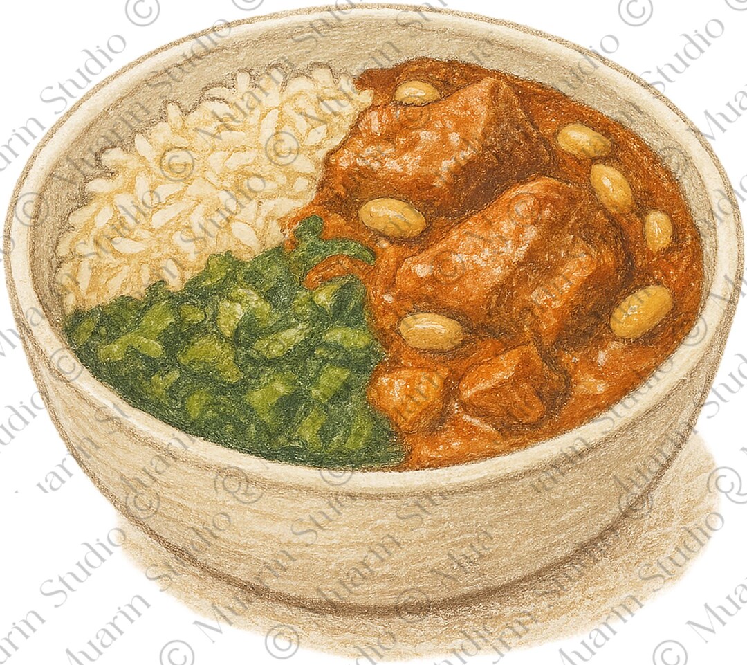 Mafé Peanut Stew PNG Illustration – Colored Pencil Clipart, Transparent ...