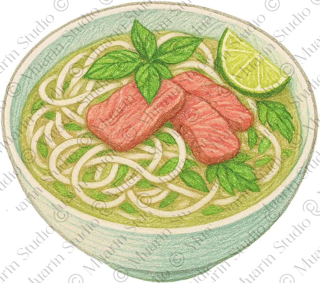 Recipe Card Food Clipart PNG – Pho Vietnamese Noodle Soup, Colored ...