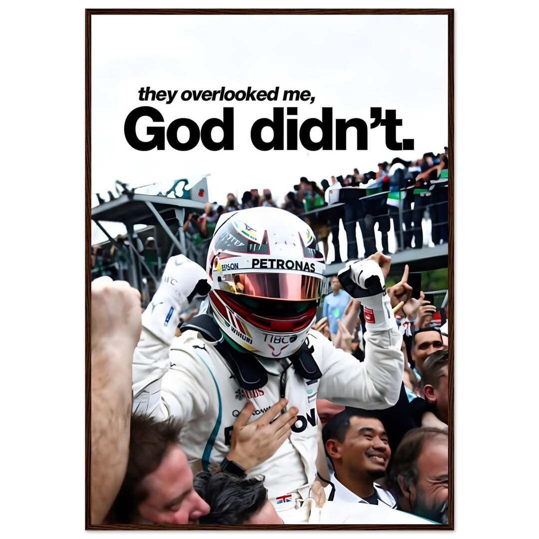Motivational F1 Driver Framed Poster - Celebrate Victory! | Premium ...