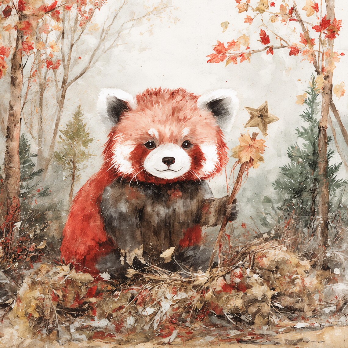 Fall Animals Watercolor Clipart Set Woodland Creatures & Pumpkins 12 ...