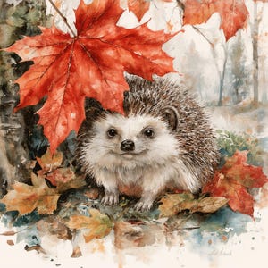Fall Animals Watercolor Clipart Set Woodland Creatures & Pumpkins 12 ...