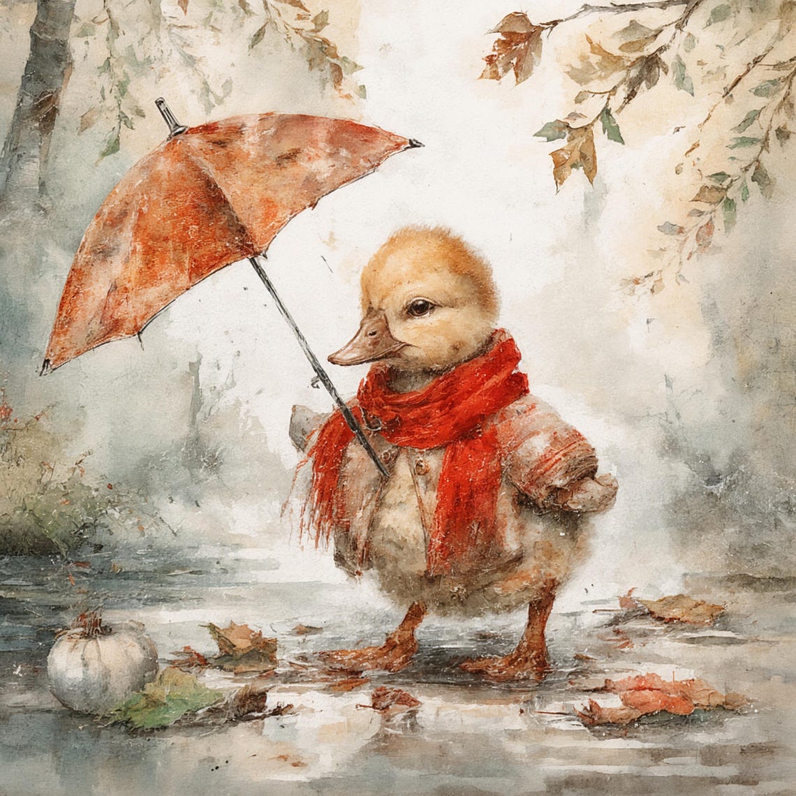 Fall Animals Watercolor Clipart Set Woodland Creatures & Pumpkins 12 ...