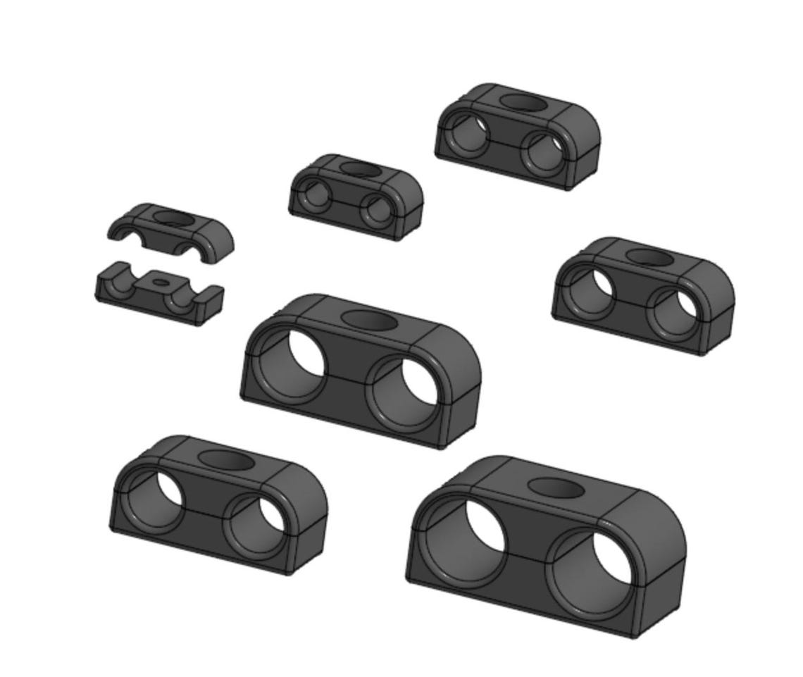 Surface-mount Hose Clamp STL | AN Line Bracket | Automotive 3D Print ...