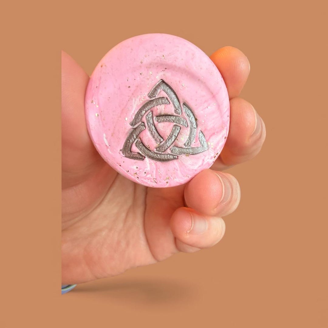 Handmade Irish Polymer Clay Worry Stone – Unique Stress Relief Gift ...