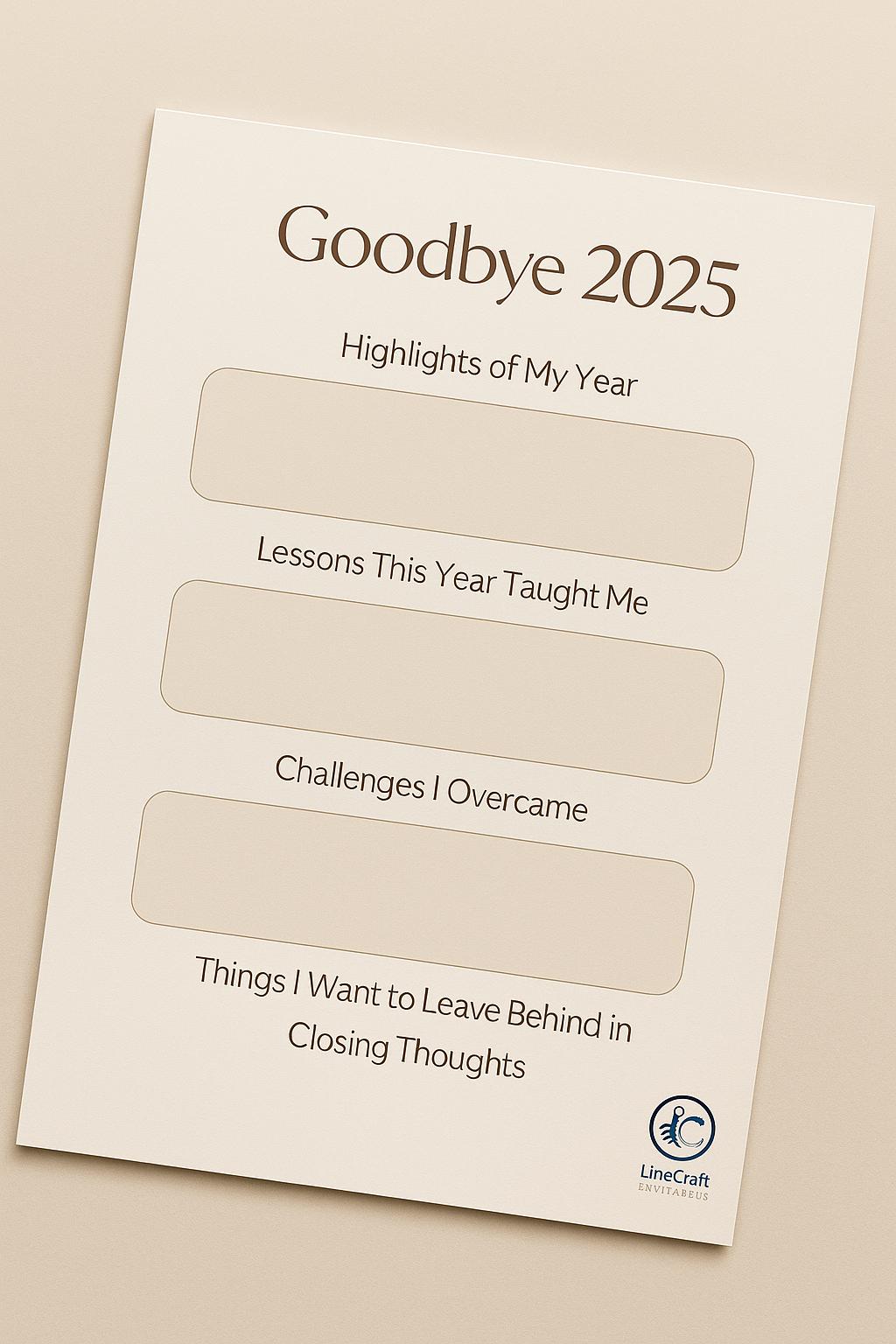 Goodbye 2025 Printable | Year-end Reflection Worksheet - Etsy