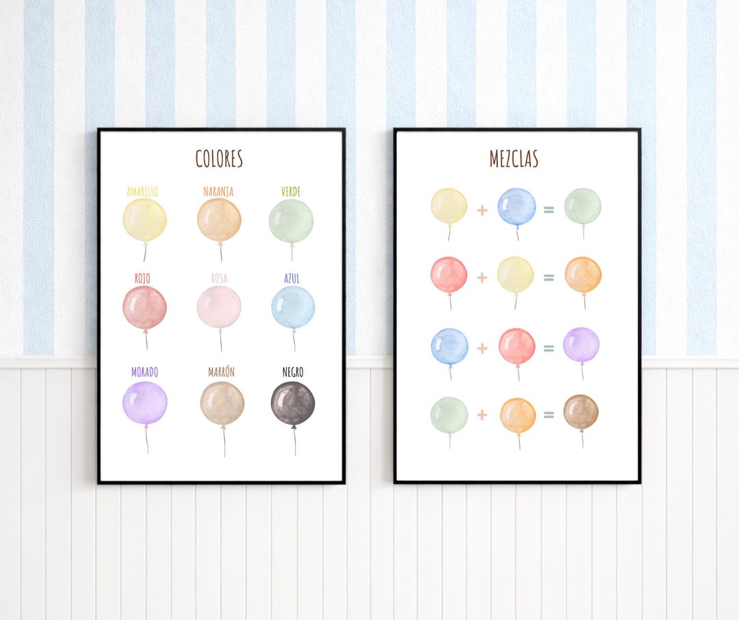 Montessori Colors and Mixing for Children | Color Mixing Poster Set ...