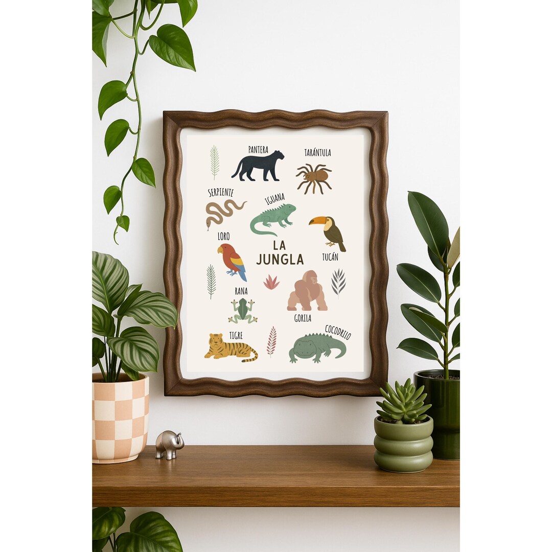 Montessori Jungle Animals Poster | Educational Poster for Kids ...