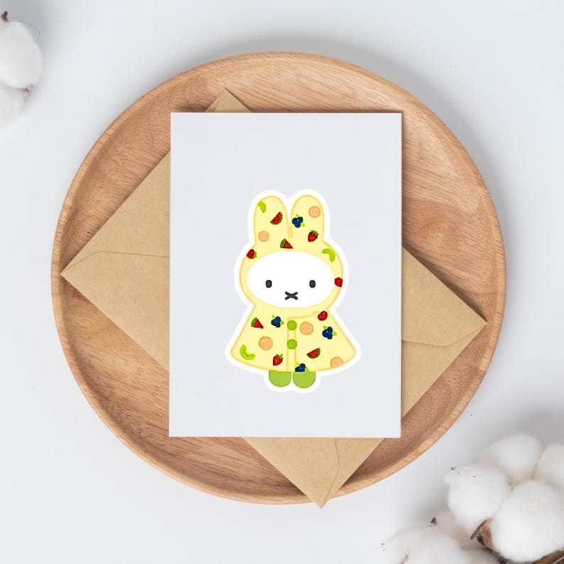 Miffy SVG PNG Bundle, Coloring Page Kawaii Clipart Rain Coat ,stickers ...