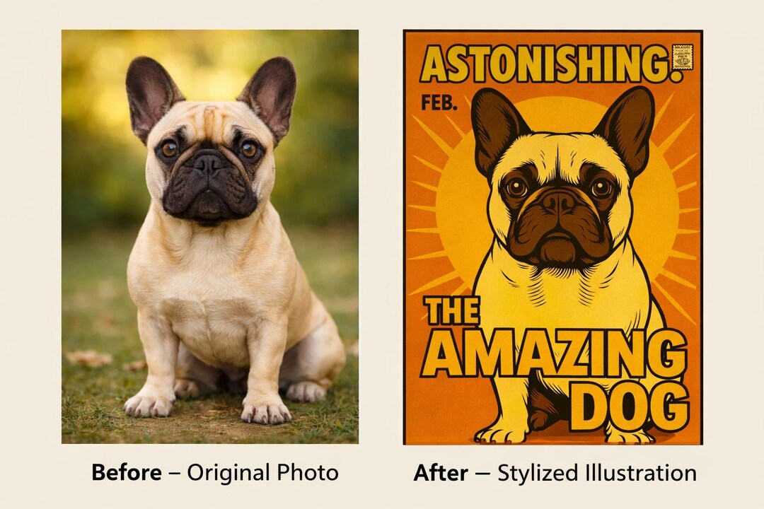 Custom Pet Comic Book Cover, Superhero Dog Portrait, Personalized Pop ...