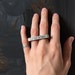 Silver Two Finger Ring Custom Size Unisex Bar Ring Men Mens - Etsy