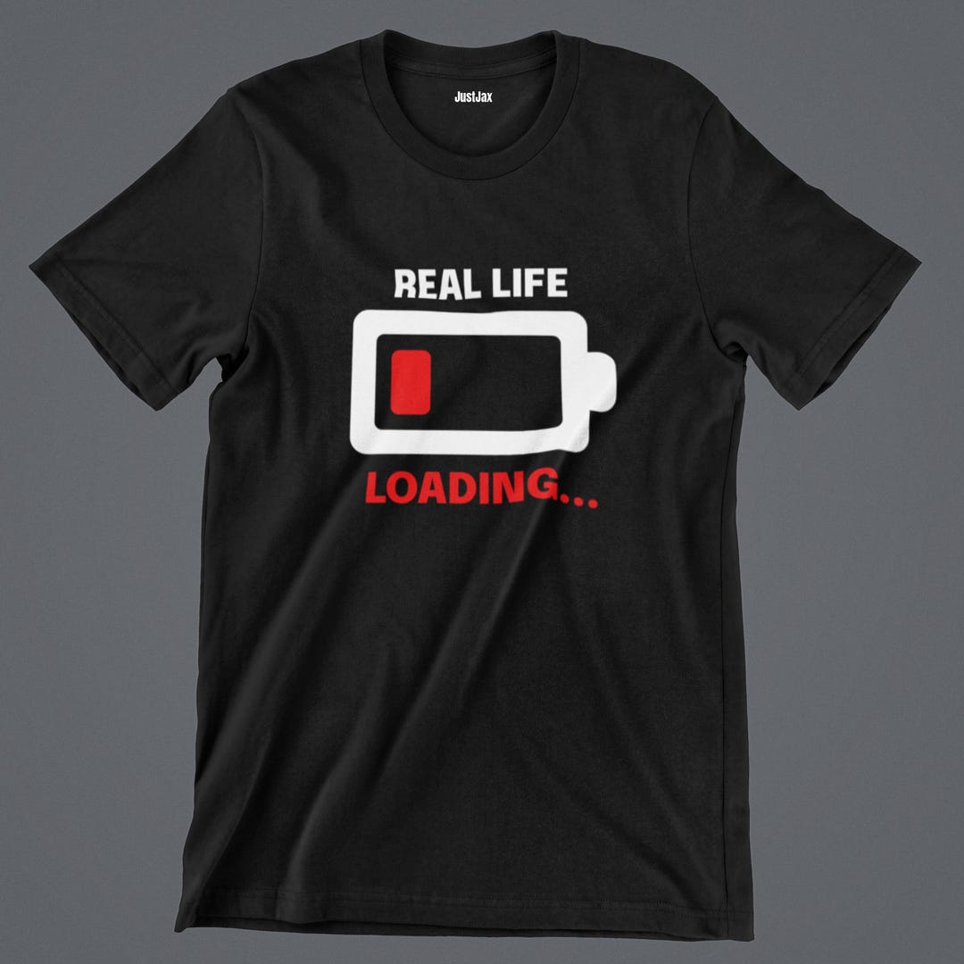 Kids Real Life Loading - Funny Gamer T-shirt | Gaming Tee for Kids - Etsy