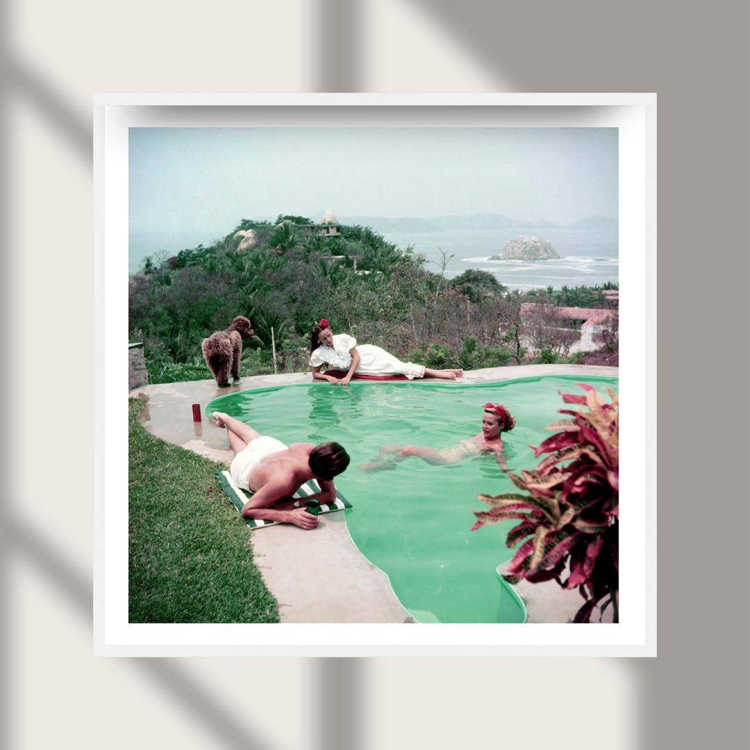 Slim Aarons Del Rio by the Pool Acapulco Mexico Print, Vintage Fine Art ...