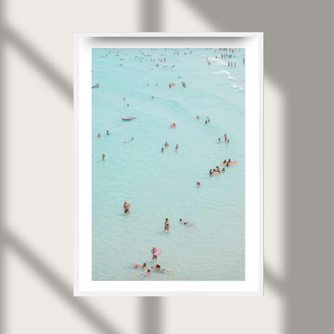 Puglia Ocean Beach Swimmers Amalfi Coast Italy Print, Slim Aarons ...