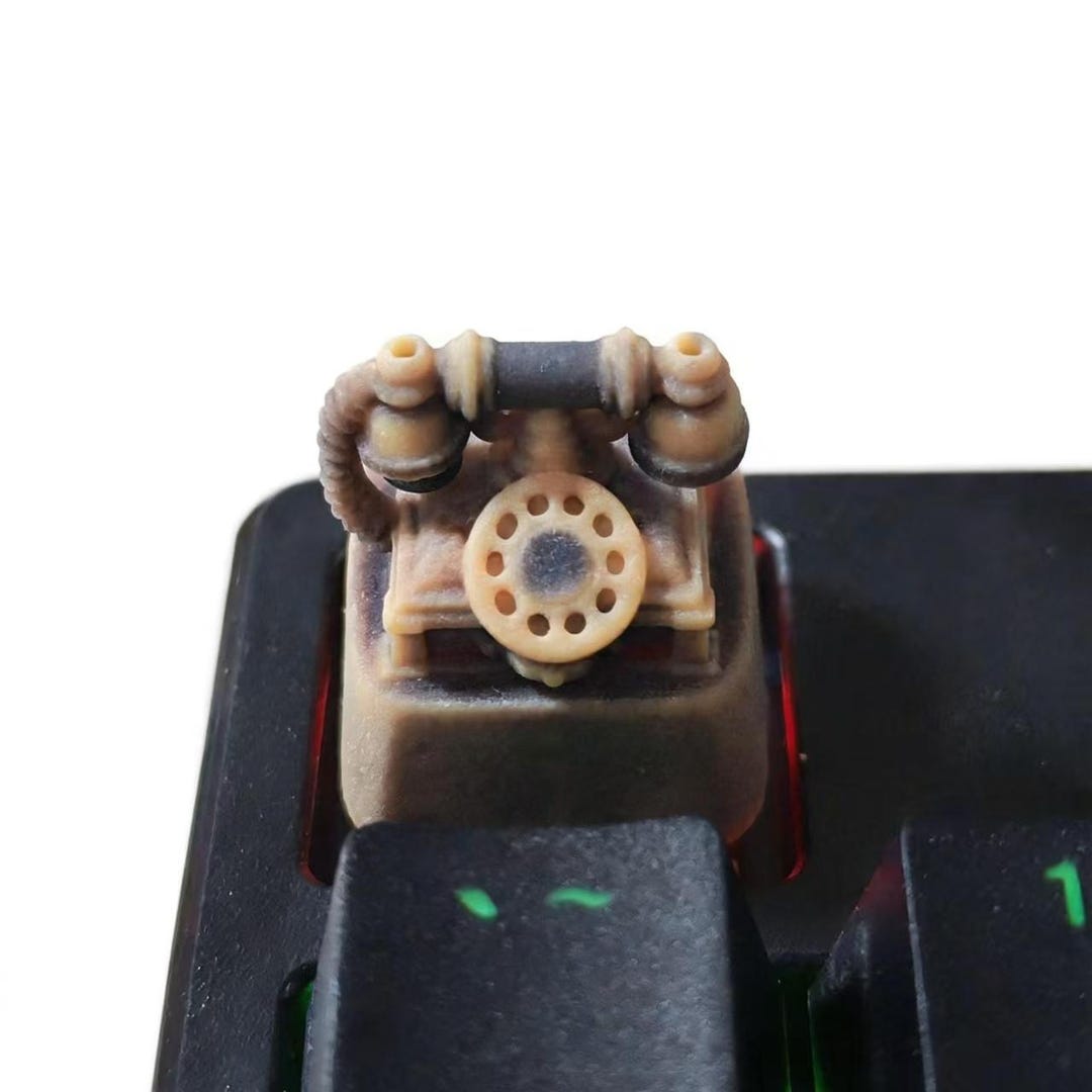 Vintage Rotary Phone Artisan Keycap - Handmade Cute Resin ESC Keycap ...